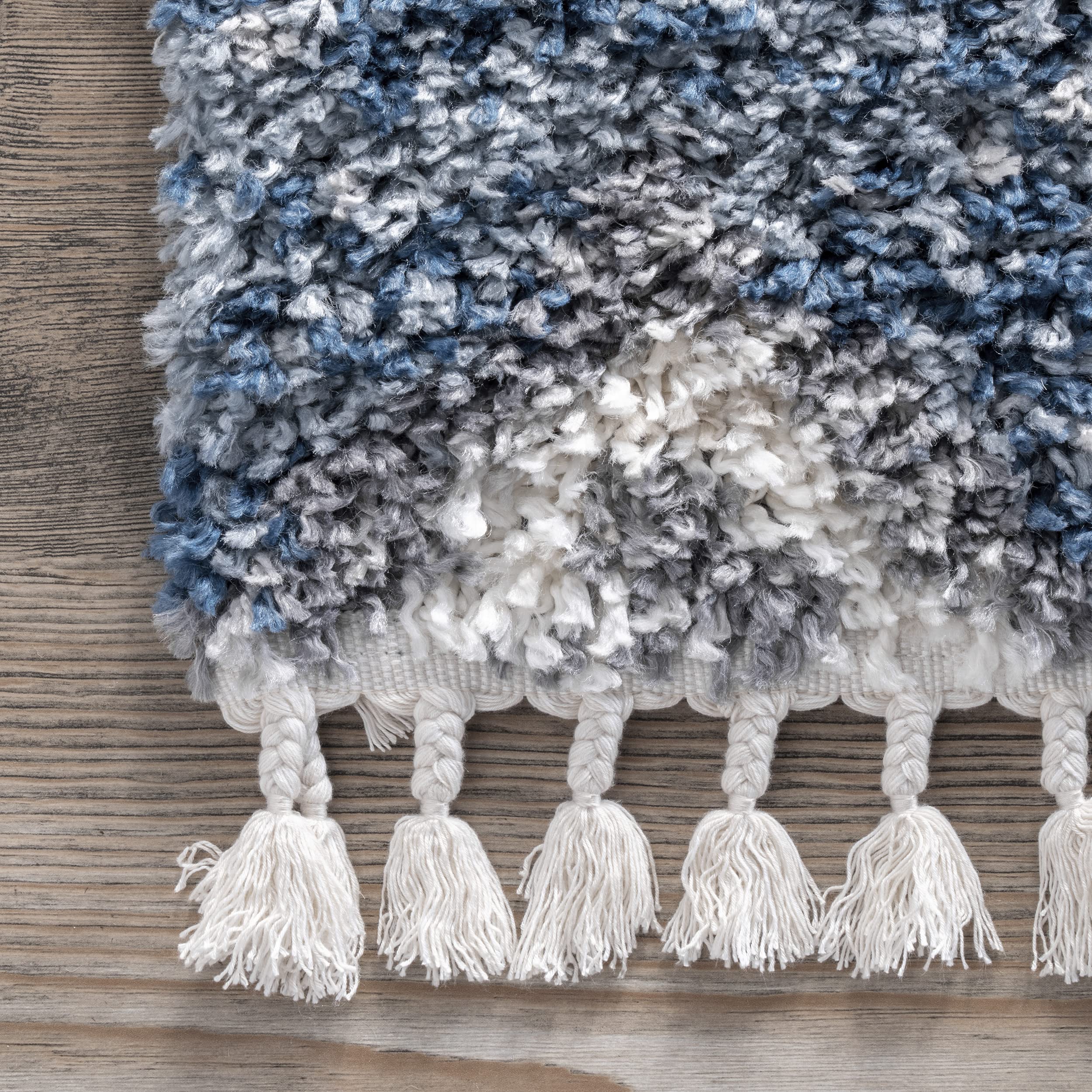 nuLOOM Transitional Regina Shag Area Rug, 5x8, Blue