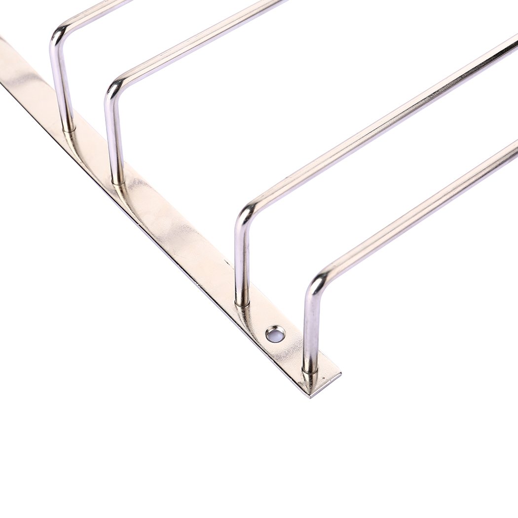 Dianoo 3 Row Wine Glass Rack Wire Hanging Rack Stainless Steel Stemware Rack Holder Under Cabinet 10.78 Inch