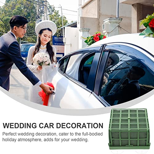 Ciieeo 3pcs Car Ornament Green Flowers Car Mount Car Decorations Greenery Floral Foam Dining Room Table Decor Car Kit Flower Sucker Base Fresh Floral Sucker Base Happy Word Wedding