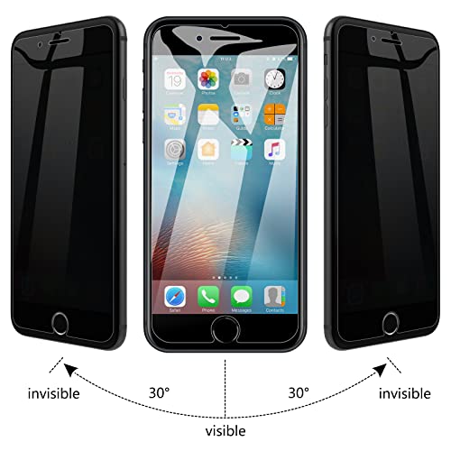 JETech Privacy Screen Protector for iPhone SE 3 (2022 3rd Edition) 4.7-Inch, Anti Spy Tempered Glass Film, Case Friendly, 2-Pack