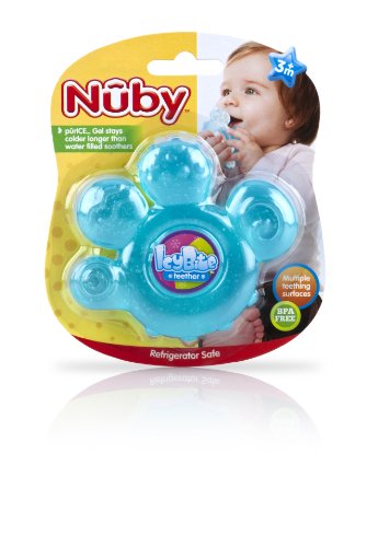 Nuby IcyBite Hand Teether, Colors May Vary