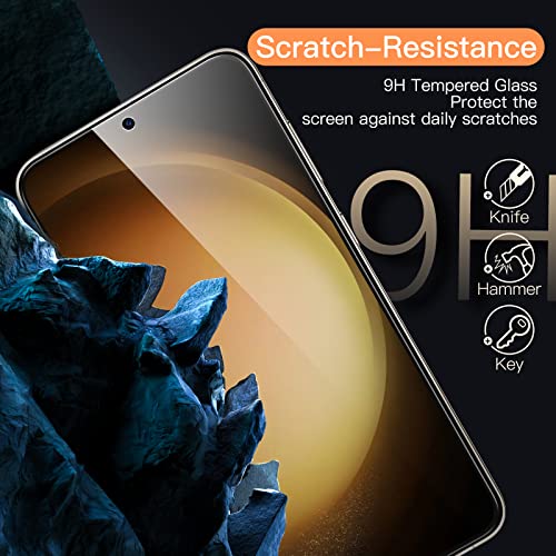 JETech Screen Protector for Samsung Galaxy S23 5G 6.1-Inch, Tempered Glass Film, Fingerprint ID Compatible, HD Clear, 3-Pack