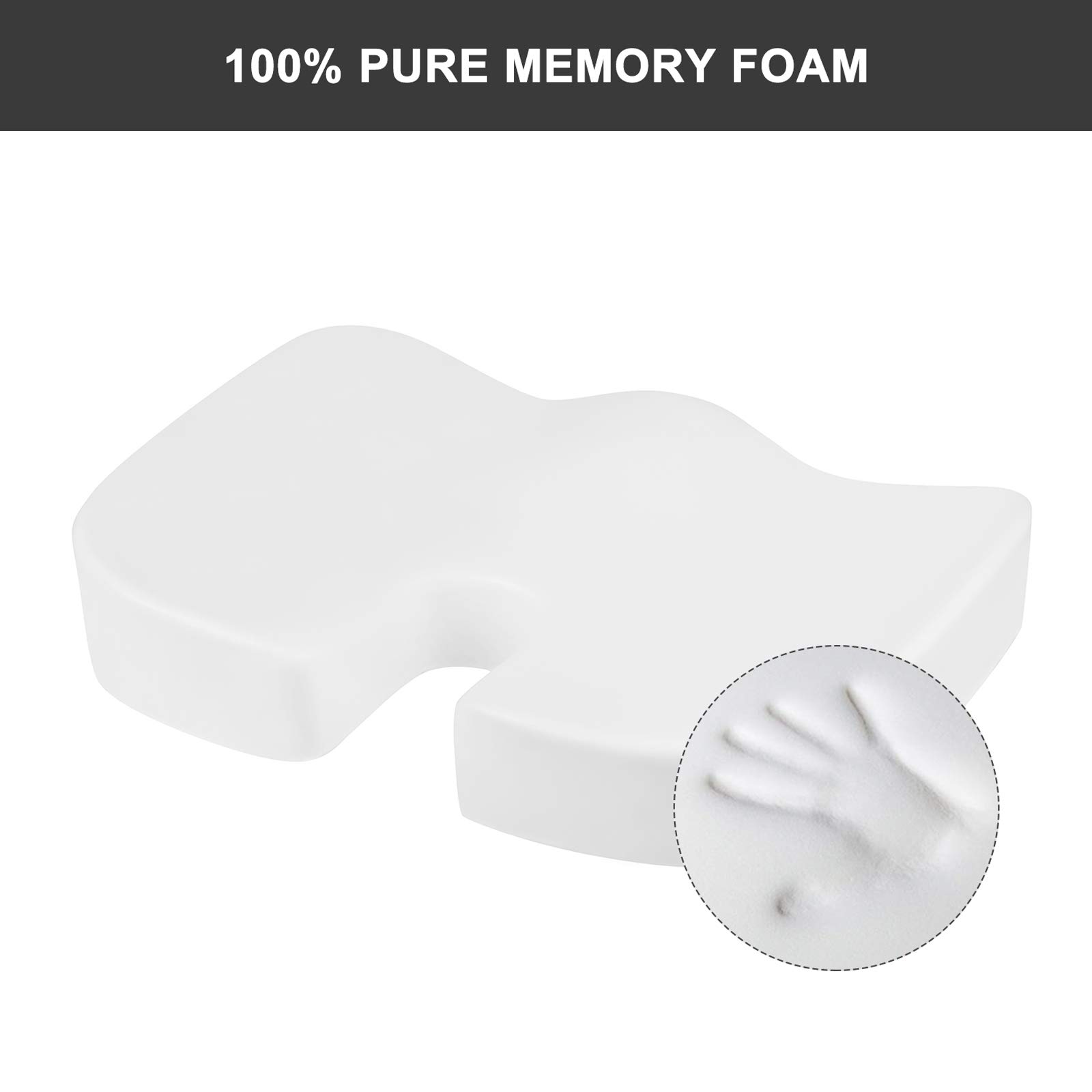CoziPlan Memory Foam Seat Cushion for Pressure Relief, Coccyx Seat Cushion for Office Chair, Desk Chair, Computer Chair, and Car