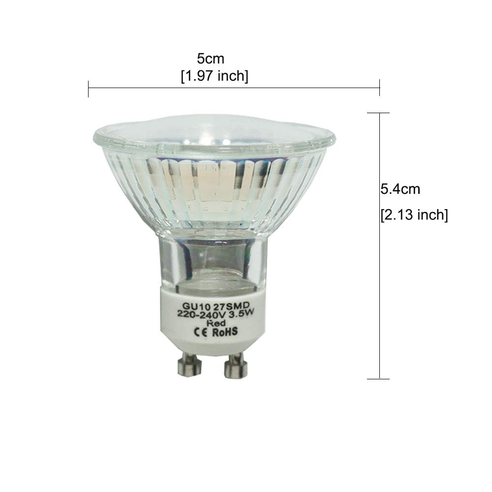JQSLIGHT LED Landscape Lights,GU10 Blue LED Spotlight Bulbs 5W MR16 GU10 Base Blue Coloured Spot Light Bulb for Wall Washer Lamps, Landscape Lighting, Decorative Lighting, Mood Lighting