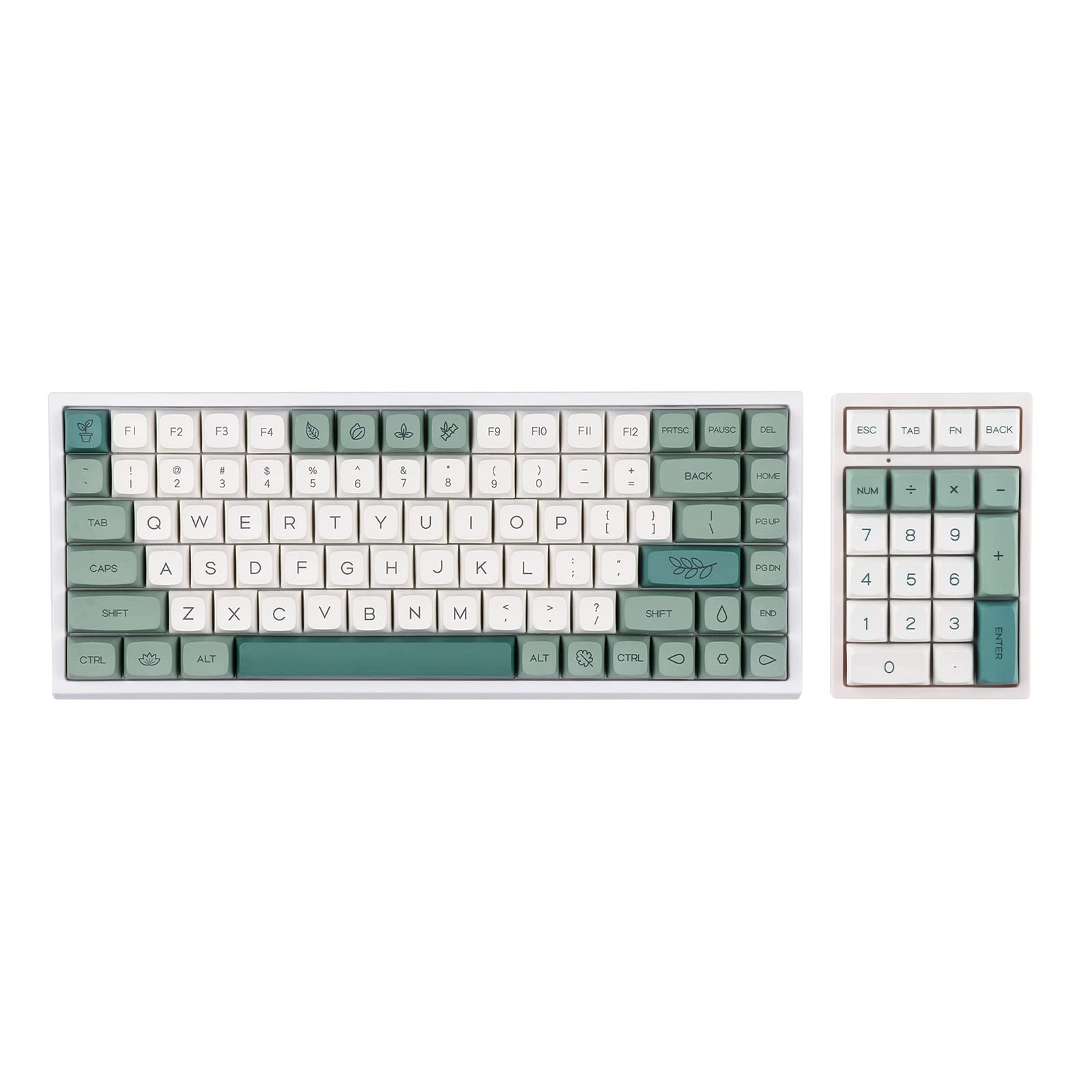 EPOMAKER Gaming Keyboard Numpad Combo, EP84 Pro 75% RGB Hot Swappable 2.4GHz/Bluetooth 5.0/USB-C Wired Keyboard with TH21 Wired Numpad for Mac/Win/Gamers(Gateron Pro Yellow)