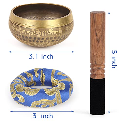 DomeStar Tibetan Singing Bowl Set, Sound Bowl Meditation Bowl Meditation Sound Bowl Handcrafted for Healing and Mindfulness