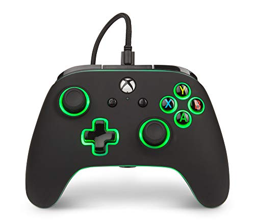 PowerA Spectra Enhanced Illuminated Wired Controller for Xbox One, gamepad, video game, gaming controller, works with Xbox Series X|S