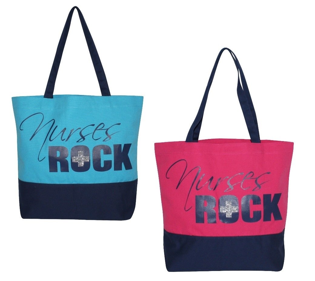 Nurses Rock Tote (Hot Pink)