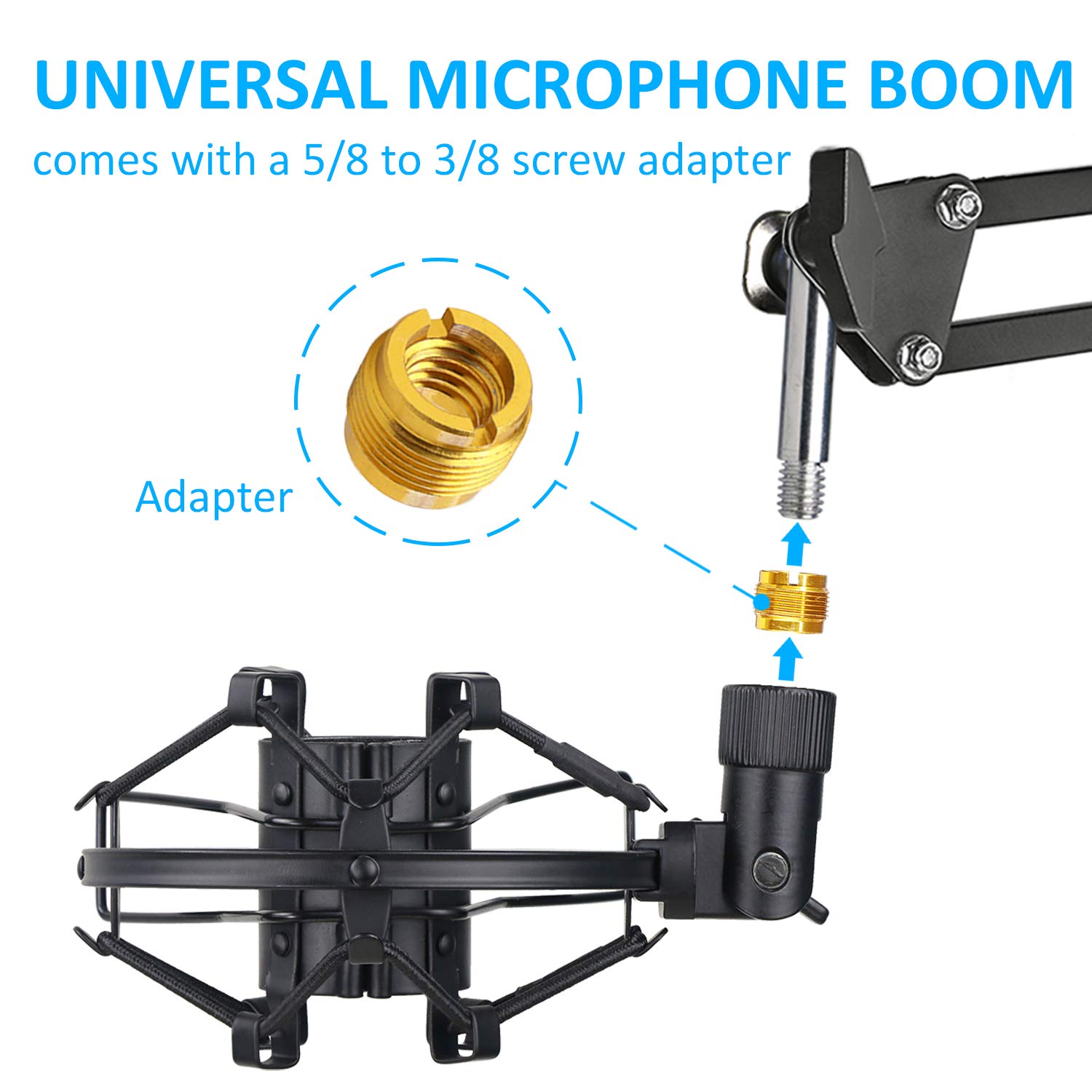 SUNMON ATR2100X-USB Mic Shock Mount Holder for Reduces Vibration and Noise, Suitable for Audio-Technica ATR2100X, ATR2100 USB Microphone