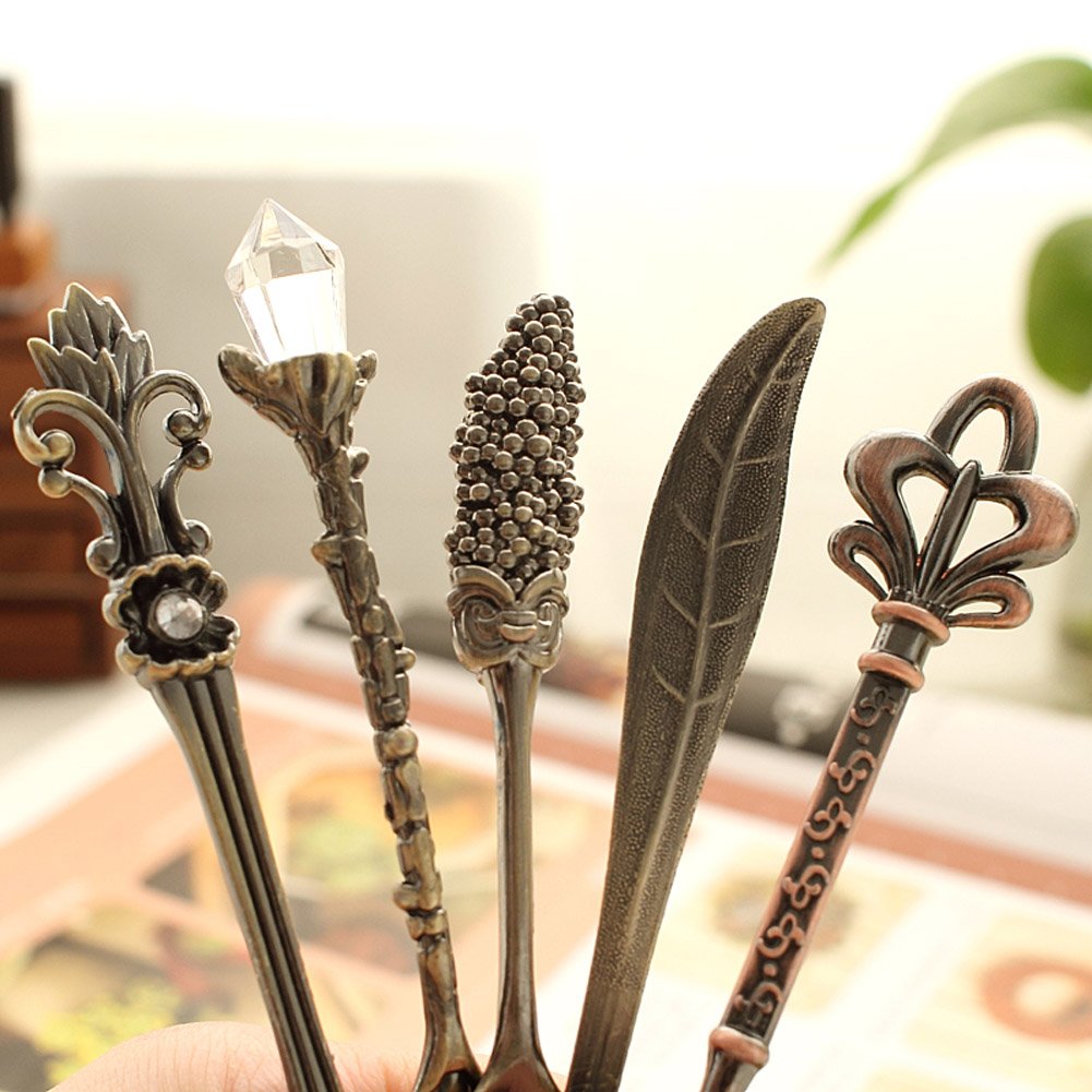 Dessert Spoons,Coffee SpoonTeaspoon,Awakingdemi Vintage Style Metal Carved Fruit Dessert Spoons for Kitchen Dining Bar,6pccs/set