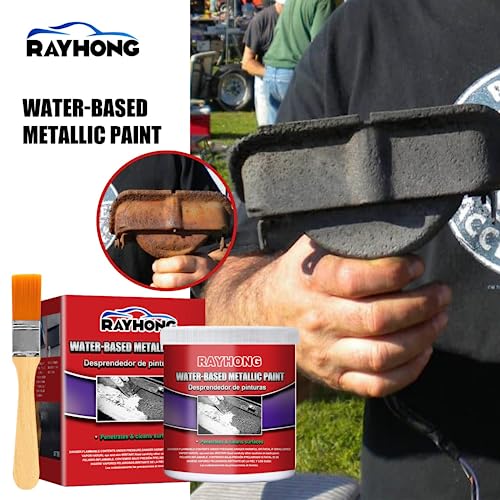 HAOTING Rust Remover for Metal, Water-Based Metallic Paint Rust Converter, Multi Purpose Anti-Rust Protection Car Coating Primer, Antirouille Pour Automobile, with Brush (2 Pcs)