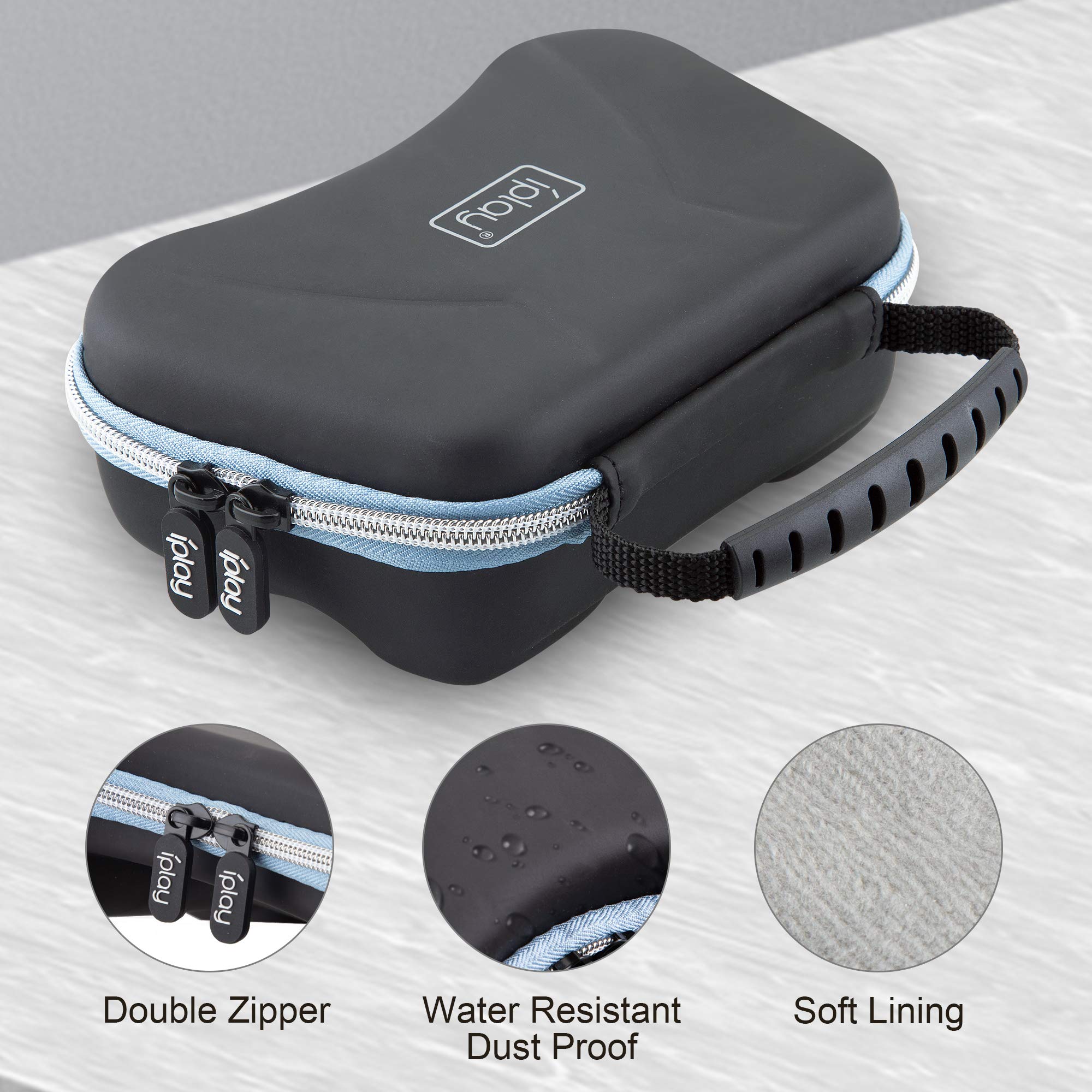 Case for PS5 Controller, LP PS 5 Controller Accessories Kit Including Carrying Travel Hard Case Anti-Slip Dust-Proof Protective Skin and 4 Thumb Grip Caps