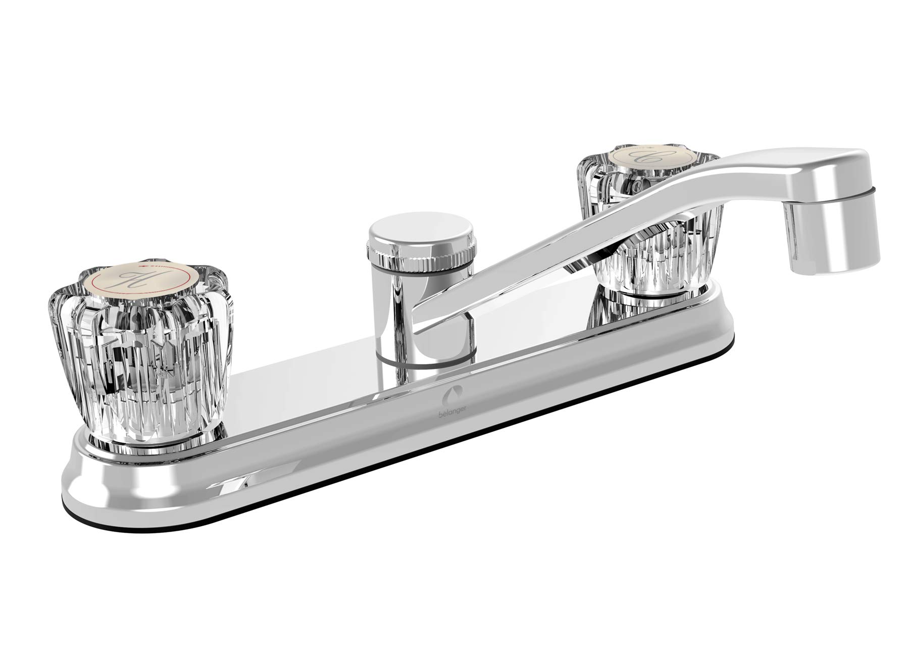 Keeney EBA67WCP Belanger Double Handle Kitchen Faucet with Side Spray 13β x 19β, Polished Chrome