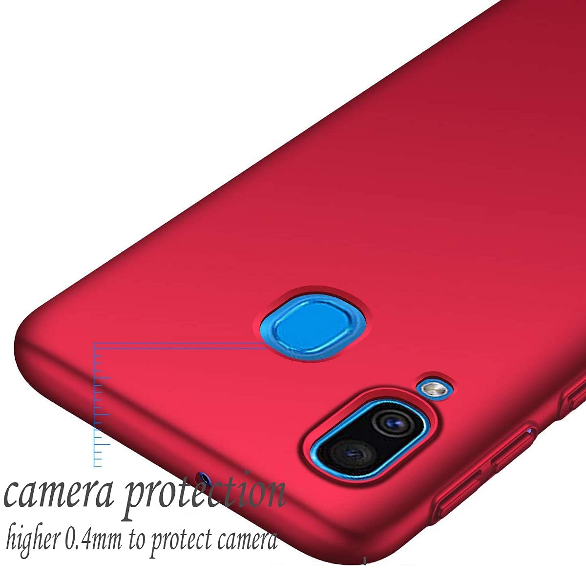 Case for Samsung Galaxy A40 Case Slim Protective Lightweight [Defend from Shock/Scratch/Slip/Fingerprint] PC Hard Ultra Thin Phone Cover for Samsung Galaxy A40 (Red)