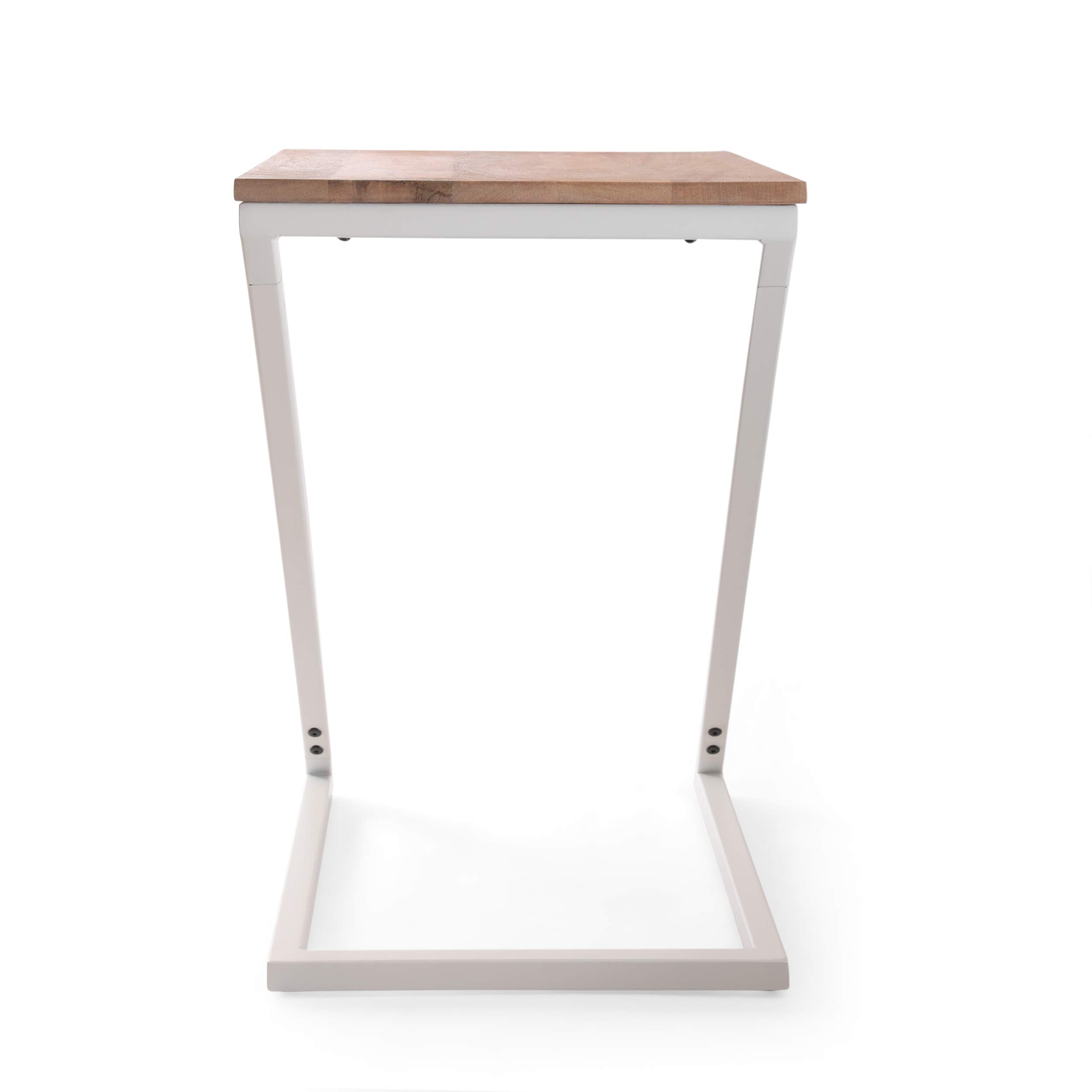 Christopher Knight Home END Table, White + Natural