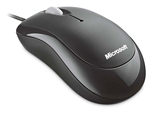 Microsoft Basic Optical Mouse for Business - Black. Comfortable, Wired, USB mouse for PC/Laptop/Desktop, with fast scroll wheel, works with Mac/Windows Computers