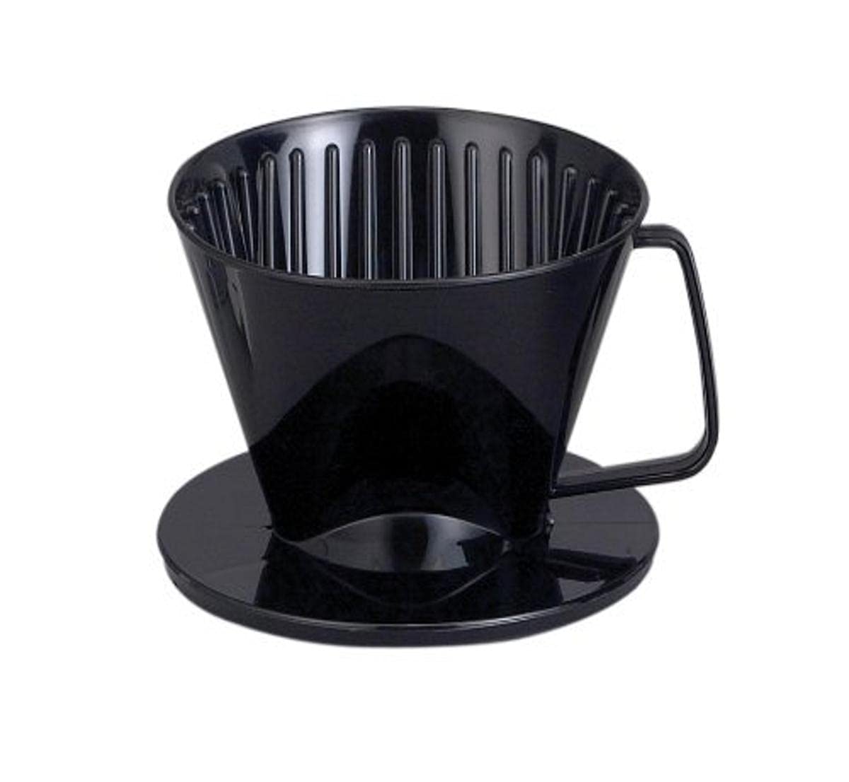 Fino Pour-Over Coffee Brewing Filter Cone, Number 1-Size, Black, Brews 1 to 2-Servings