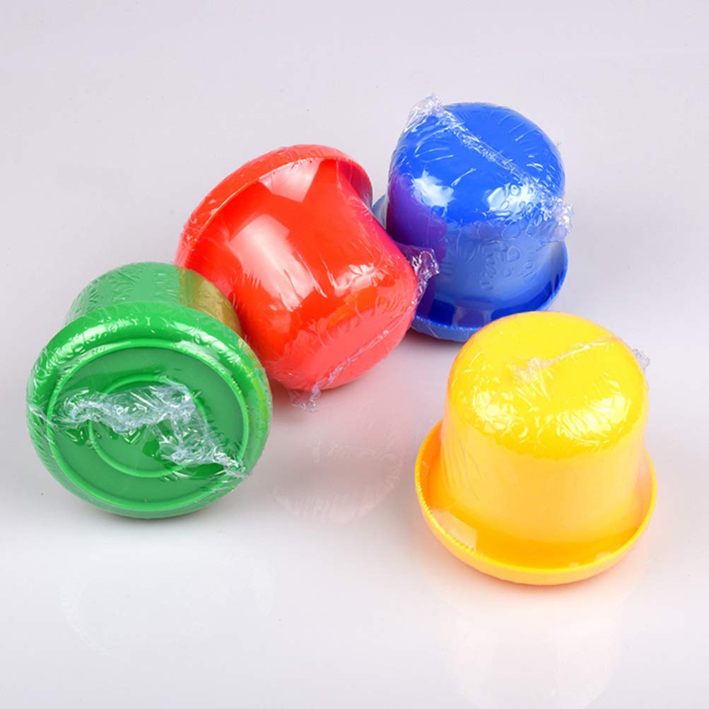 NUOBESTY 2PCS/Set Dice Game Set Plastic Dice Shaking Cup Dice Cup Set for Bar Party (Random Color)