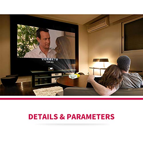 Mini Movie Projector, 24-60 Inches Screen 1080P Portable Projector Compatible with USB| Laptop| Phone, Built-in Speaker, LED Light Source, Electronics Tech Gadgets, Mini TV, Cool Stuff (Black)