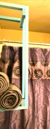 Teal Blanket Rack Quilt Rack Towel Storage 36"