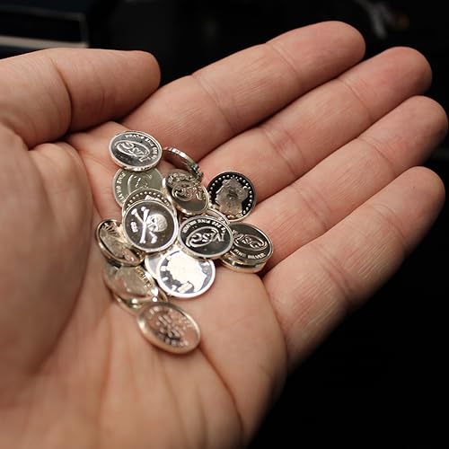 Five (5) One Gram .999 Fine Silver Rounds with Random Designs in a Jewelry Pouch by Mint State Gold
