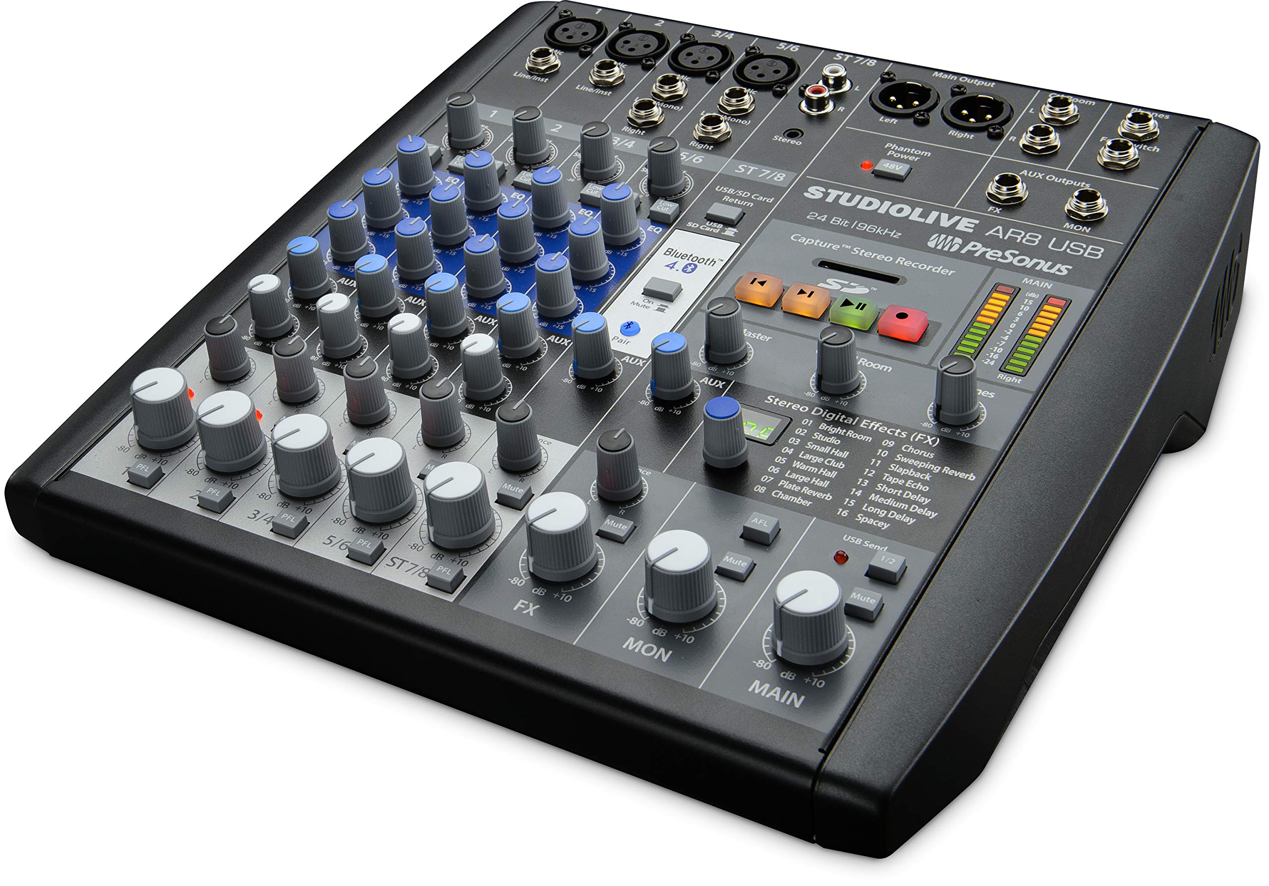 PreSonus StudioLive AR8 USB 8-Channel hybrid Performance and Recording Mixer
