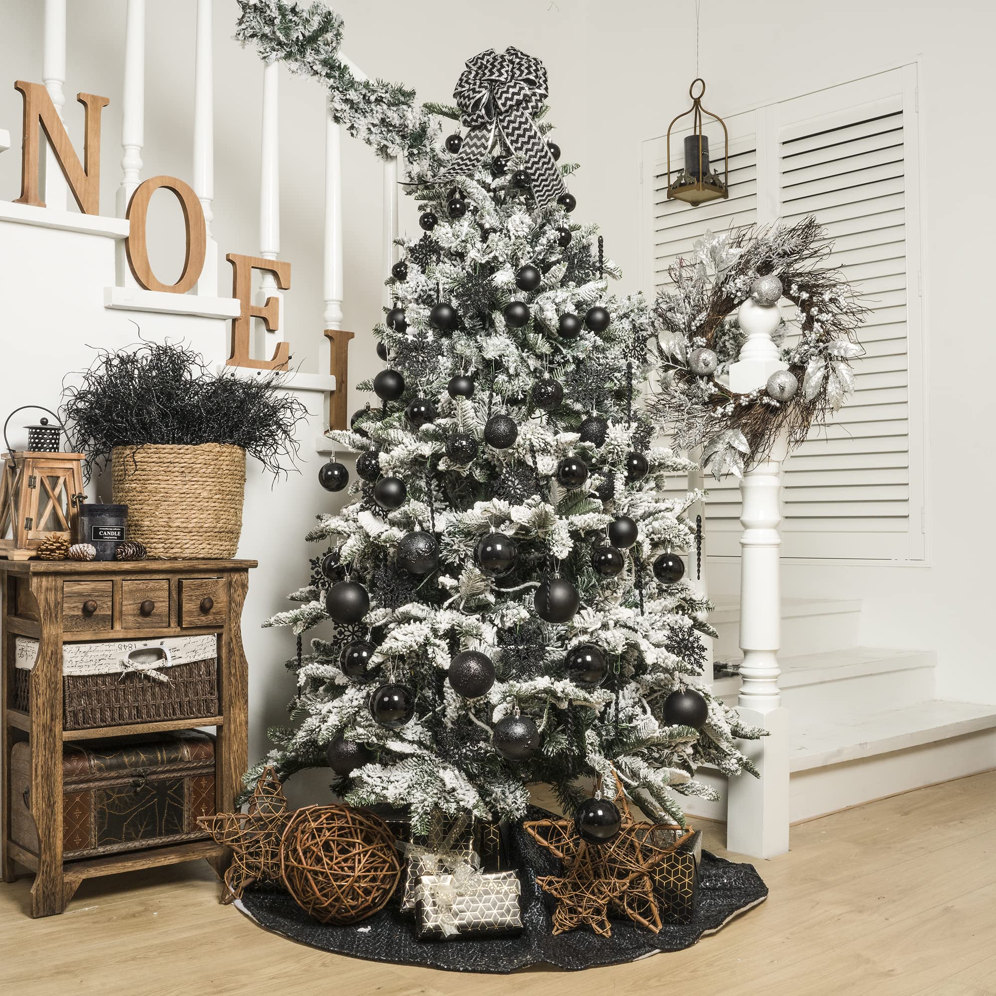 Christmas Ball Ornaments for Christmas Decorations - 45 Pieces Xmas Tree Shatterproof Ornaments with Hanging Loop for Holiday and Party Decoration