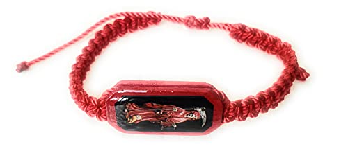 Chavarrieta Red Thread Bracelet Pulsera Roja de hilo de la Santa Muerte, Black