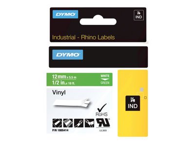 Dymo 1805414 Color Coded Label White 0n Green Thermal 0.50 W x 18.04 L Consumer Electronics