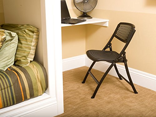 Mity-Lite Flex One Folding Chair, 18-8 Steel, Black, 4-Pack