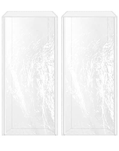 QWORK Bun Pan Rack Cover with Zippers, Clear Plastic Sheet Pan Rack Cover, 28" L x 23" W x 61" H, 20-Tier