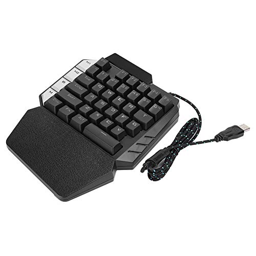 One-Handed Gaming Keyboard, 38 Keys Mechanical Numpad with LED Backlit, Gaming Keypad for PC Gamer, Wired USB Numeric Keypad, Portable Mini Number Pad
