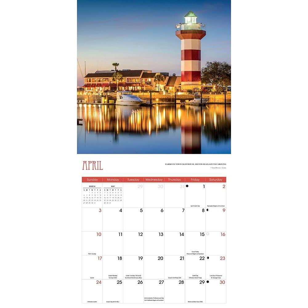 Carousel Calendars, Lighthouses 2022 Wall Calendar