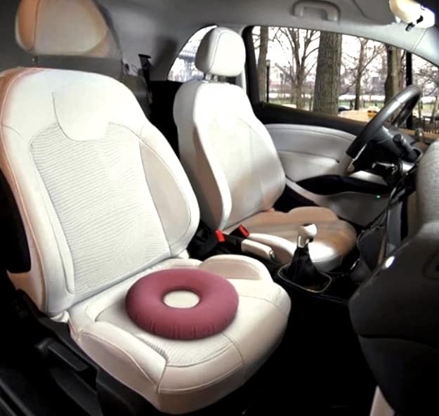 EONLINE Original Donut Cushion Durable Soft Wool Fabric Anti Pressure Anti-Bedsore Air Seat Cushion (Grey)