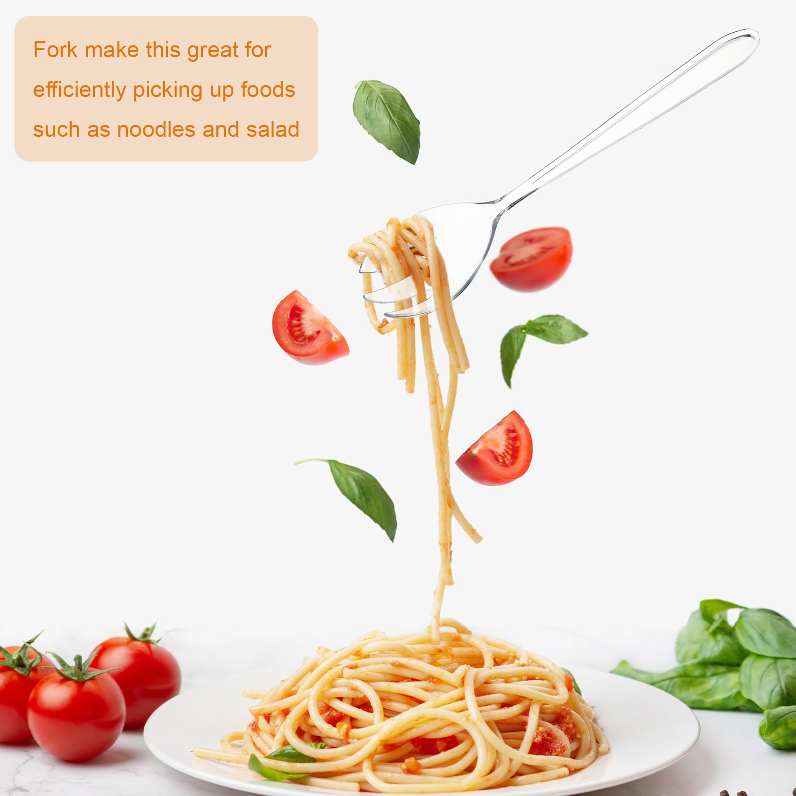 Lanties 18 Pack Plastic Serving Utensils 9" Clear Disposable Utensils Set Includes 6 Pcs Serving Spoons 6 Pcs Serving Forks 6pcs Serving Tongs for Birthday Wedding Parties Buffet Cutlery Serving Food