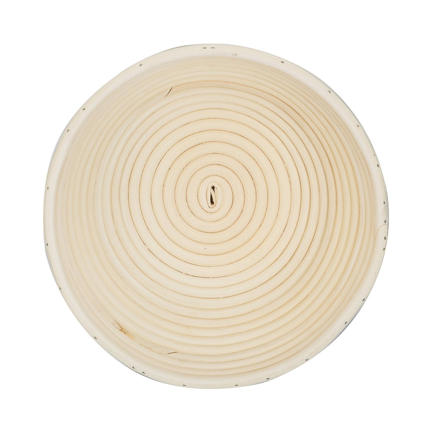 eoocvt 7 inch Round Banneton Brotform Bread Dough Proofing Rising Rattan Handmade Basket with Linen Liner Cloth - 18 x 9cm