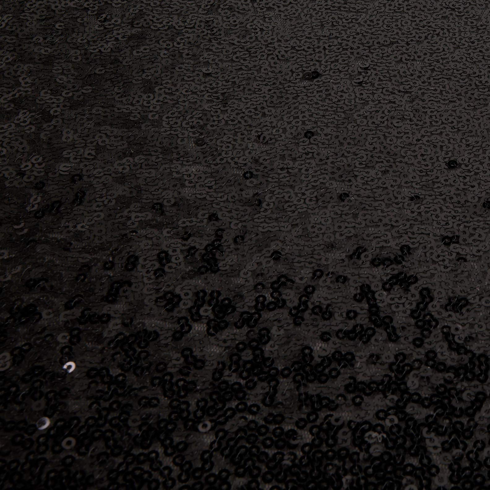 Glitz Sequin & Stretch Mesh Black, Fabric by the Yard