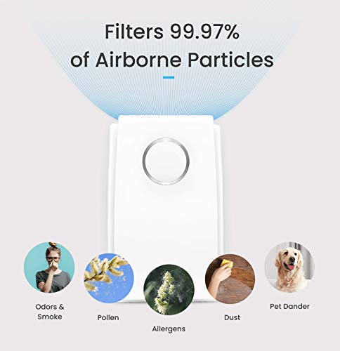 Pro Breeze Air Purifier for Home - 5-in-1 HEPA Air Purifier with HEPA Filter - 500 Sq Ft Coverage for Home Office, Living Room, Bedroom