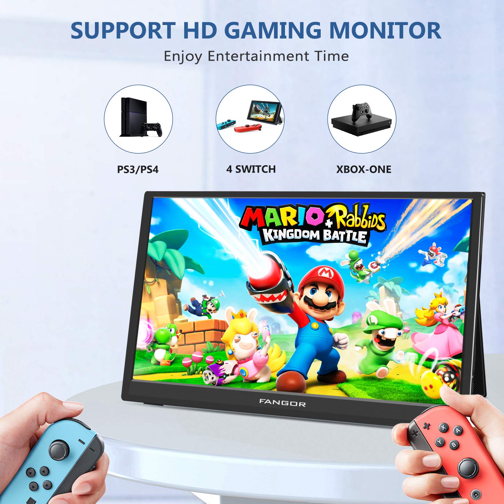 FANGOR Portable Monitor for Laptop (Black)