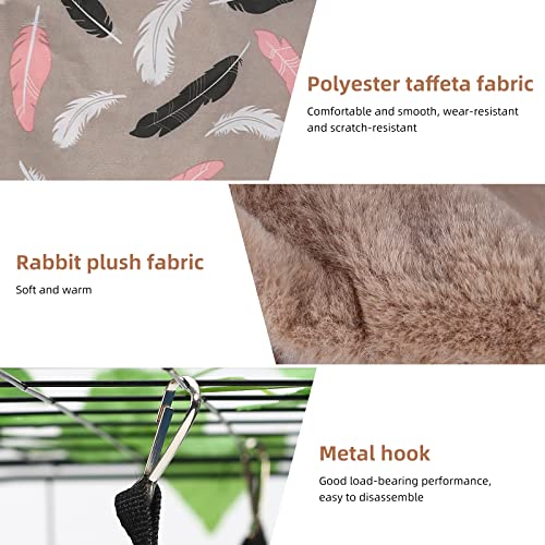 Hamster Hammock and chinchilla Hanging Tunnel Toys, Warm Bed and Gaming Platform, Include Guinea Pig Hammock False Vines Hideouts, Suitable for Hamster Chinchilla Sugar Glider Guinea Pig Squirrel