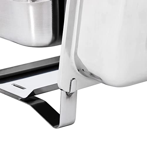 SUPER DEAL Newest 4 Pack 8QT Food Warmer, Rectangular Chafing Dish Buffet Set w/Foldable Frame Legs, Stainless Steel Full Size Chafer Dish for Parties