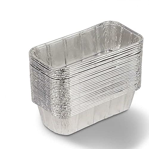 JHUS Mini Bread Loaf Pans (50 Pack) 1 Lb Aluminum Foil 6 x 3.5 Pan Bakingpan Bread pans Baking sheet Baking supplies Cake pan Baking pan Kitchen set Bread pan Baking pans set Baking set Loaf pan