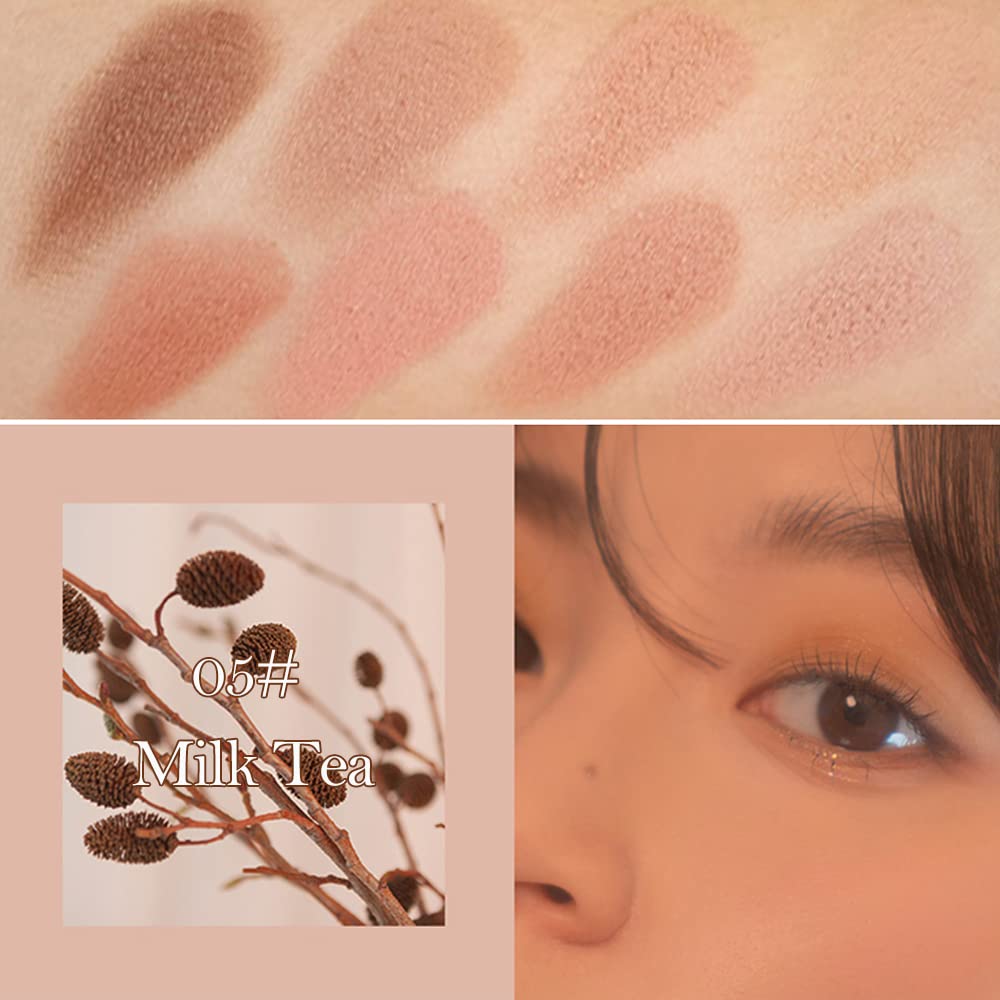 Erinde 10 Colors Eyeshadow Palette, Matte Shimmer Glitter Eye Shadow Palette Makeup, Ultra-Blendable, High Pigmented, Naturing-Looking, Neutral Nude Eyeshadow Palette with Professional Brush, 2PCS