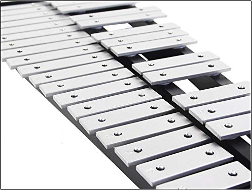 Professional Glockenspiel 30 Notes Foldable Aluminum Bars Children Educational Percussion Musical Instrument with Mallet and Carrying Bag