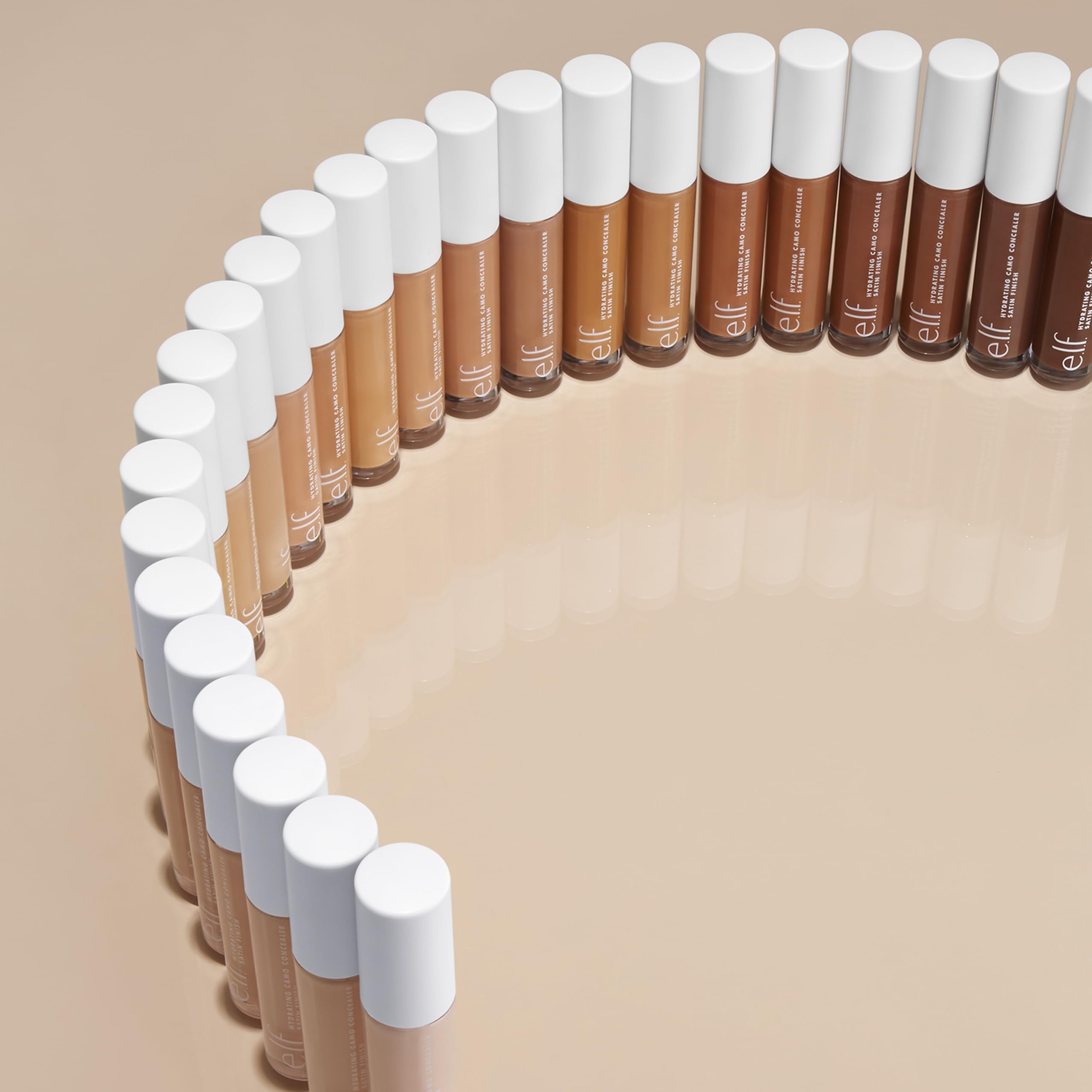 e.l.f. Hydrating Camo Concealer, Lightweight, Full Coverage, Long Lasting, Conceals, Corrects, Covers, Hydrates, Highlights, Medium Golden, Satin Finish, 25 Shades, All-Day Wear, 0.20 Fl Oz