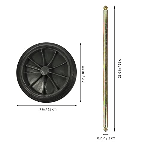 HANABASS Trash Can Replacement Wheel: Garbage Bin Wheel Wastebasket Pulley Wheel Replacement Parts Black