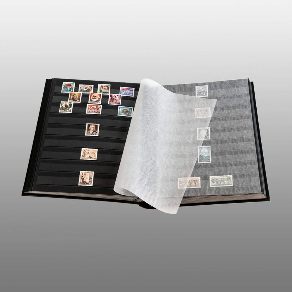Prophila Collection Stamp Collector's Album with 60 Black Refill Sheets Heritage Design II