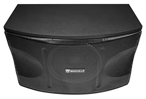 Rockville Pair 8" 3-Way 800 Watt Karaoke/Pro Speakers+Wall Brackets/MDF (KPS80), Black