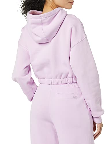 Core 10 Women's Super Soft Cropped Length Hoodie Sweatshirt, Lilac, Small