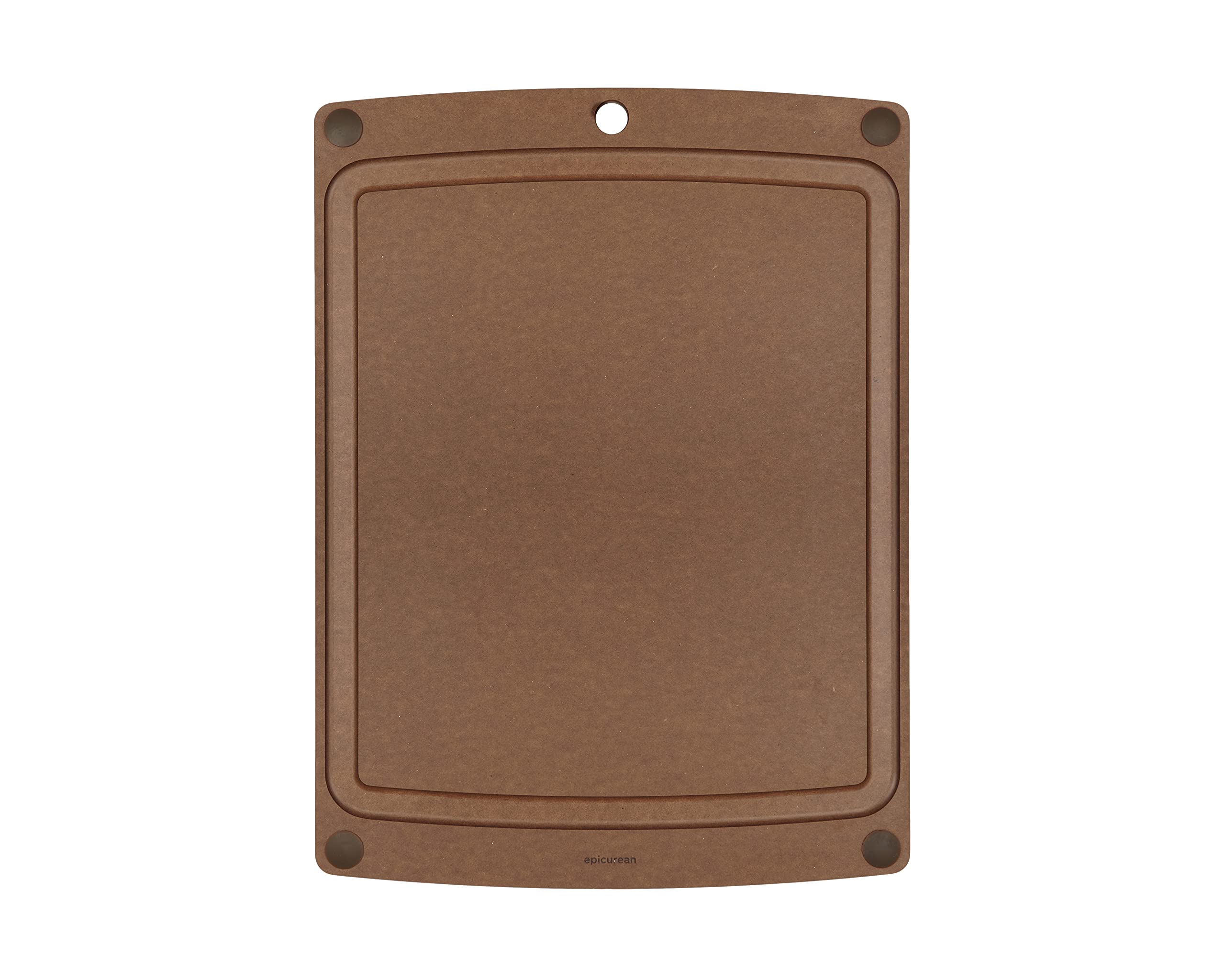 Epicurean All-In- One Cutting Board with Slip Feet and Juice Groove, 19.5-Inch × 14.5-Inch, Nutmeg/Brown